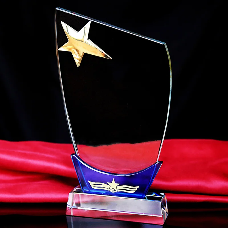 CTPS0009 Customized Metal Pentagon Star K9 Crystal Career Excellent ...