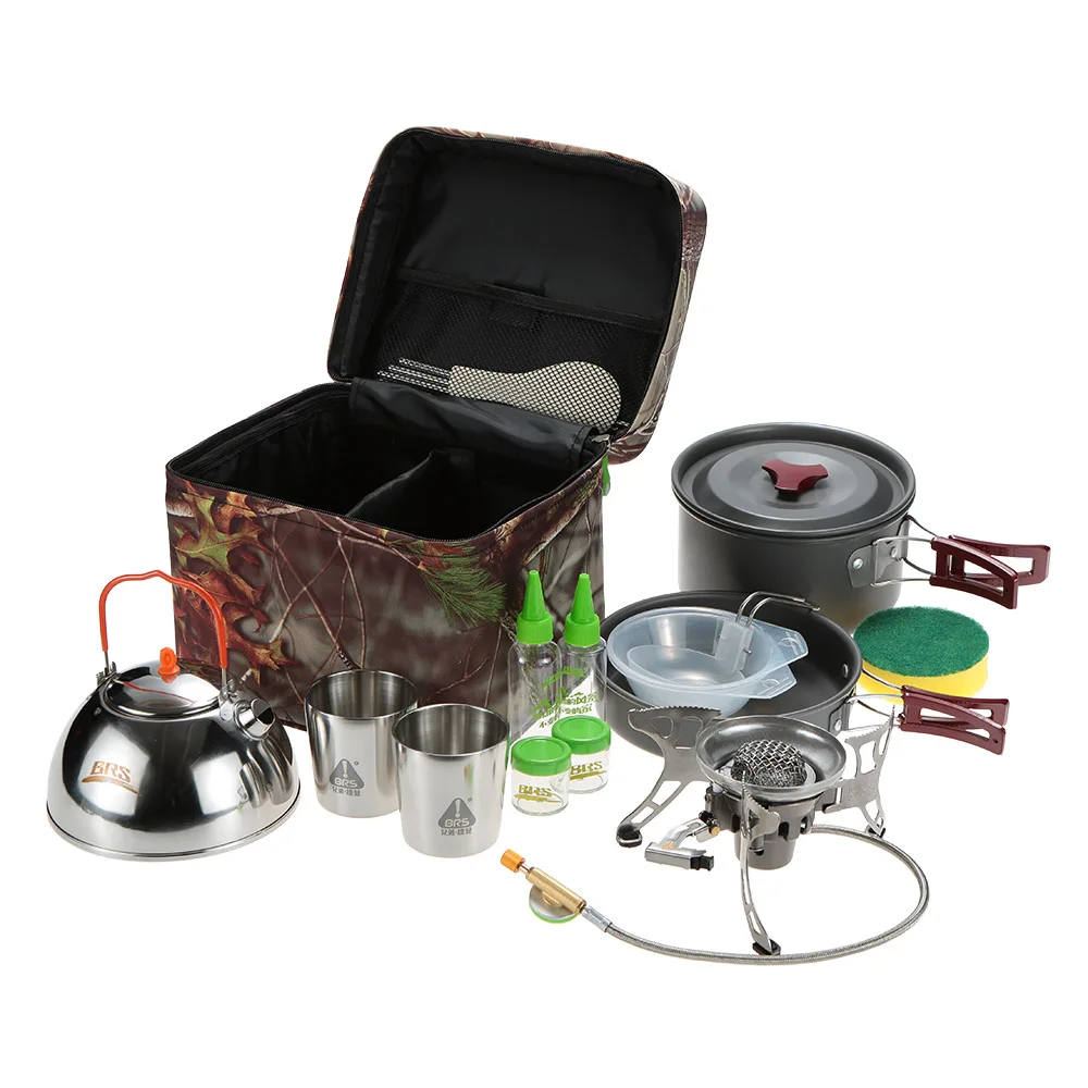 BRS Portable Cooking Pot Frying Pan Frypan Cup Teapot Sets Cookware ...