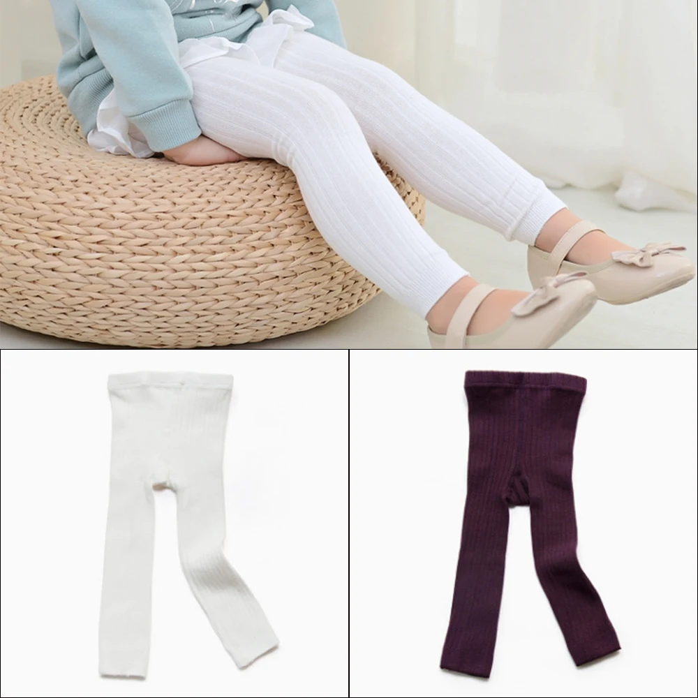 Girls Pants Leggings Autumn Winter Knitted Children Solid Candy Color ...