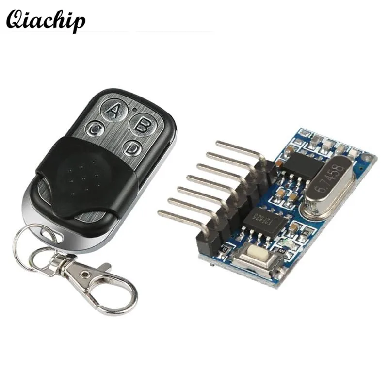 QIACHIP Wireless Remote Control 4CH 433mhz RF 1527 Learning Code ...