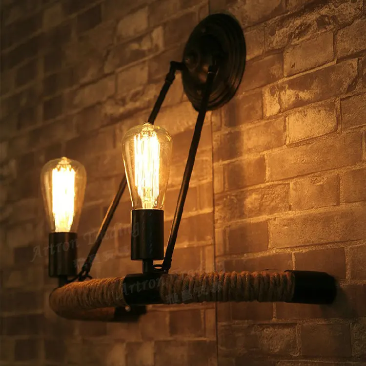 Nordic Light Bar Cafe restaurant retro rope lights bedroom villa ...