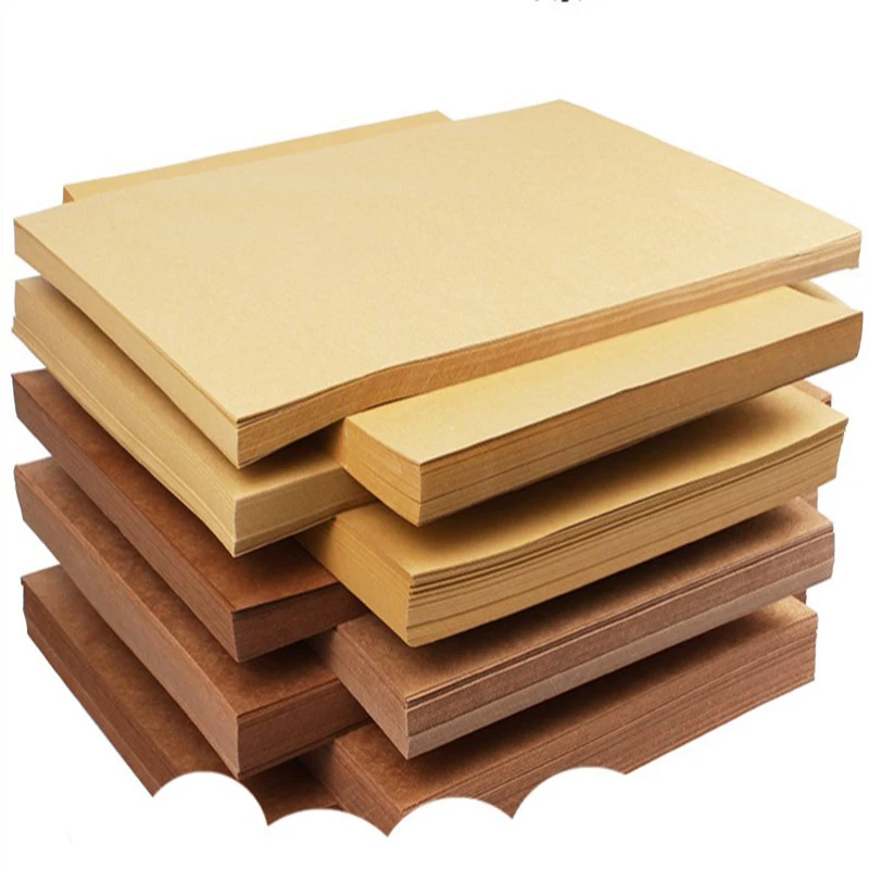 10 Pcs High Quality A4 Brown Raw Wood Pulp Kraft Paper Diy Cover ...