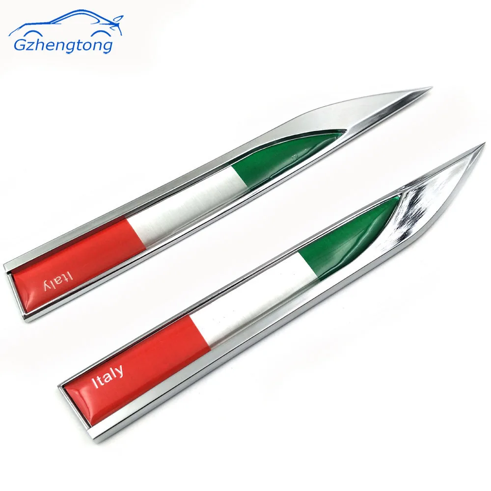 2pcs/lot Italy Italian Flag Car 3D Body /Blade Sticker / Car Side ...