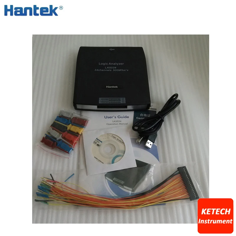 Pc Usb Logic Analyzer 34ch Sample Rate 500mhz Bandwidth 150mhz Hantek La5034 In Oscilloscopes 