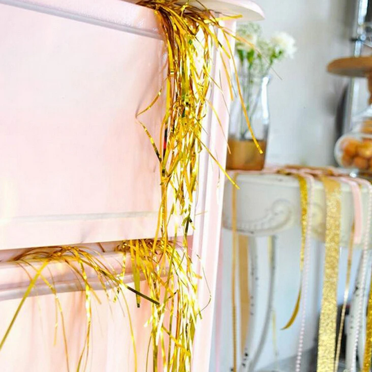 FFS fufison 10pcs*0.15meters Tassel Silk String Curtain for wedding ...