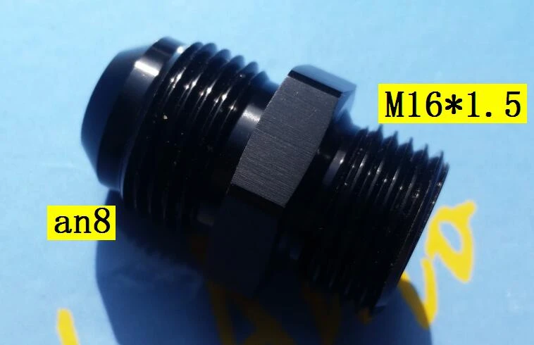 male M16 P1.5 M16 * 1.5 M16 x 1.5 16*1.5 to 8an an8 an 8 male adaptor adapter Fitting|adapter ...