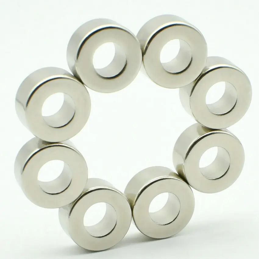 8pcs Magnet Ring Diametrically 12.7x6.35x6.35 mm Neodymium Permanent ...
