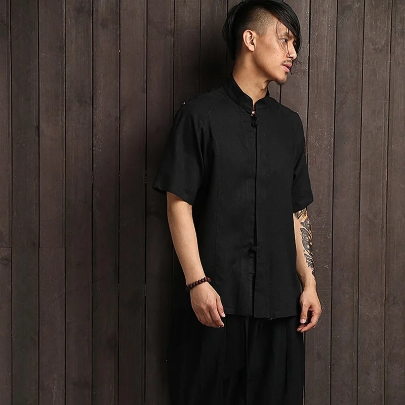 Ropa-tradicional-China-para-hombres-camisa-de-cuello-mandar-n-chino ...