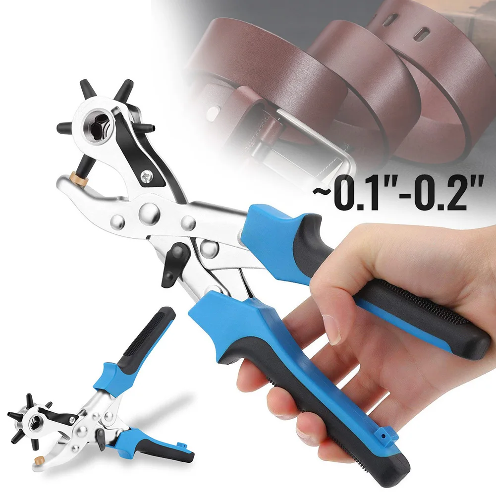 Leather Hole Punch Heavy-Duty Revolving – Rotary Punch Tool For Belts ...