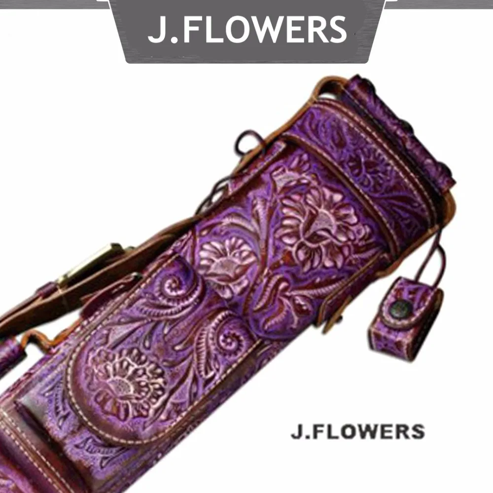 J FLOWERS Pool Cue Case 2x4 Tube style cue bag 1/2 Billiards cue case ...