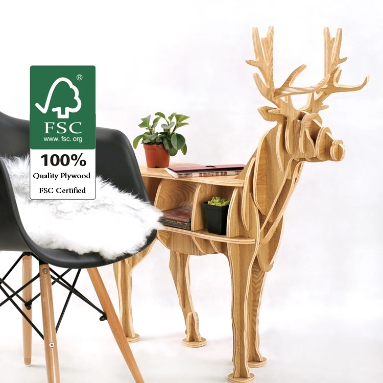 High-end Series "s"size Reindeer Wood Side Table Furniture Self-build ...