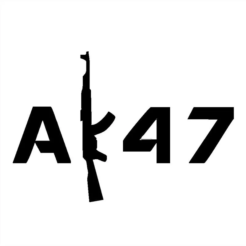 Pistola de dibujos animados AK47 de 15,3X10,4 cm, vinilo divertido para ...