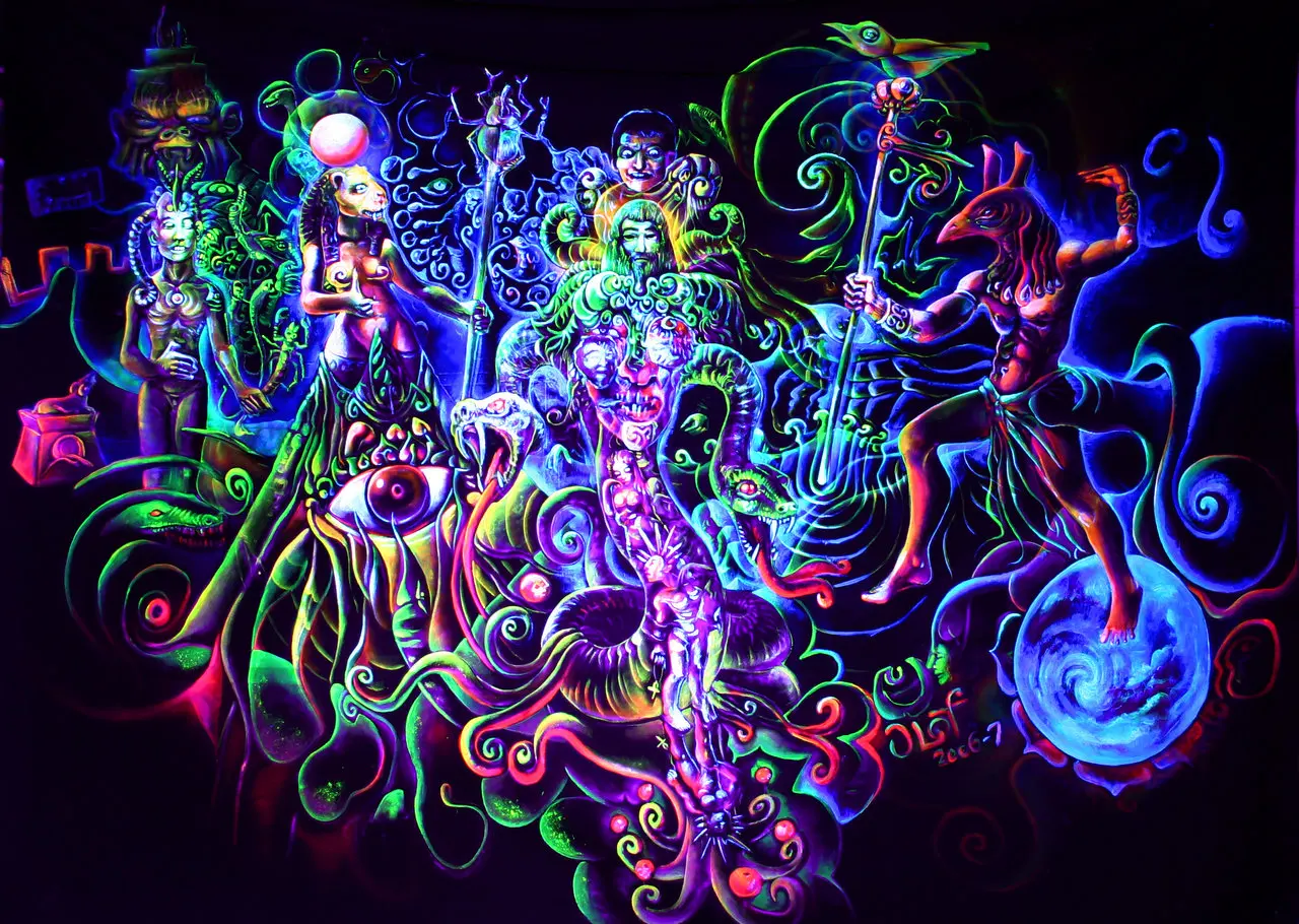 Psychedelic Trippy Tapestry Home Decoration Paper Poster Wallpaper Printing Art Good T Size