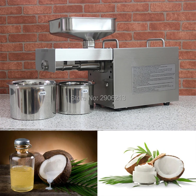 Stainless steel automatic home coconut oil press machine for coconut ...