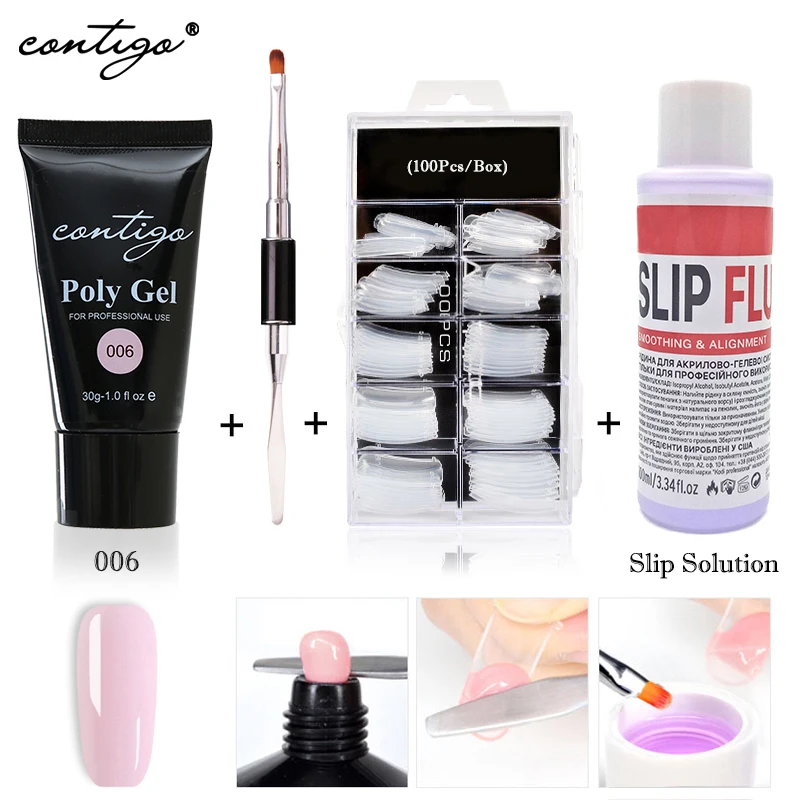 Contigo UV Poligel Nails New Poly Gel Set DIY Acryl Gels For Nail ...