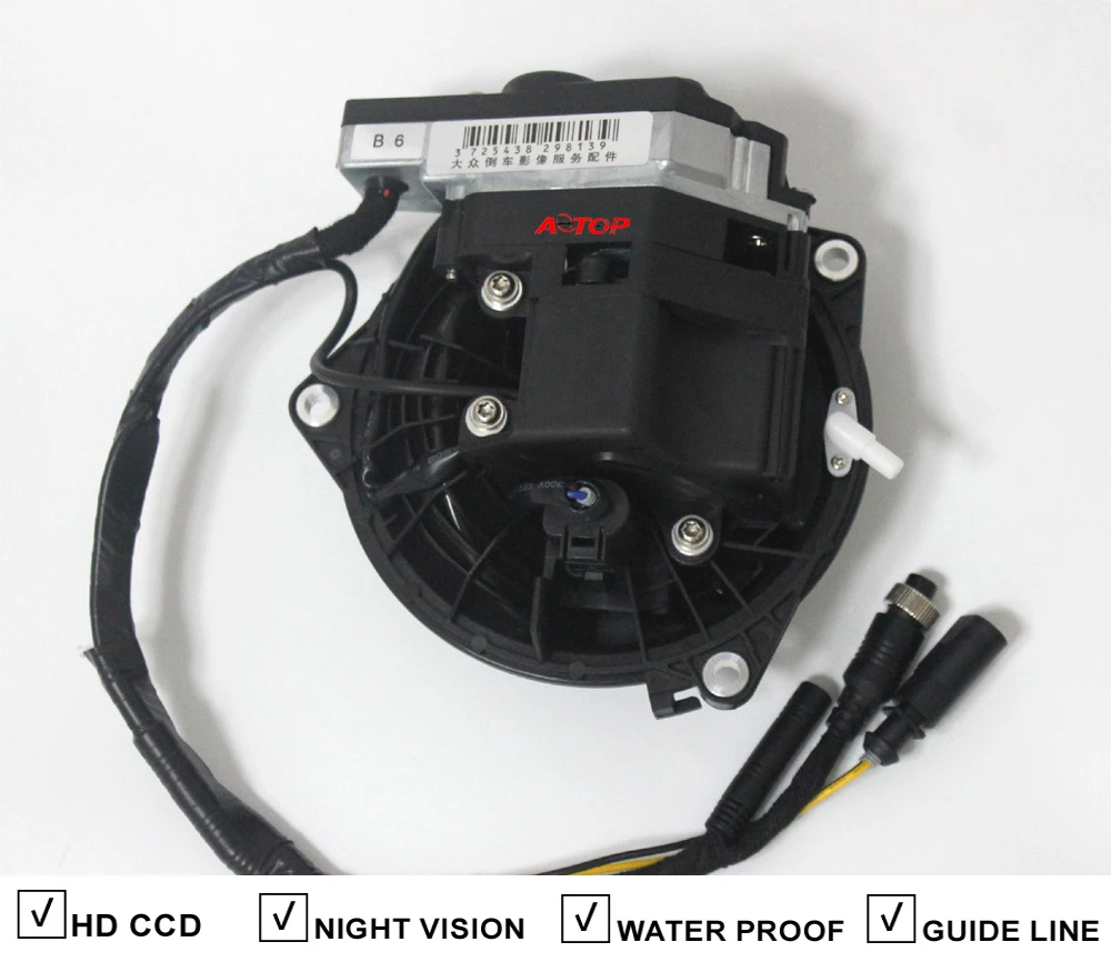 Vw Rear View Logo Camera Ccd Reversing Backup Camera Rotating Flip
