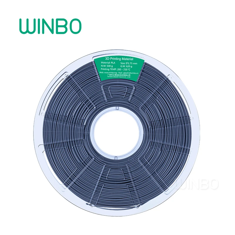 PLA Filament 1.75mm 500g/Roll ;12 Rolls Gray Carton Winbo 3D printing ...