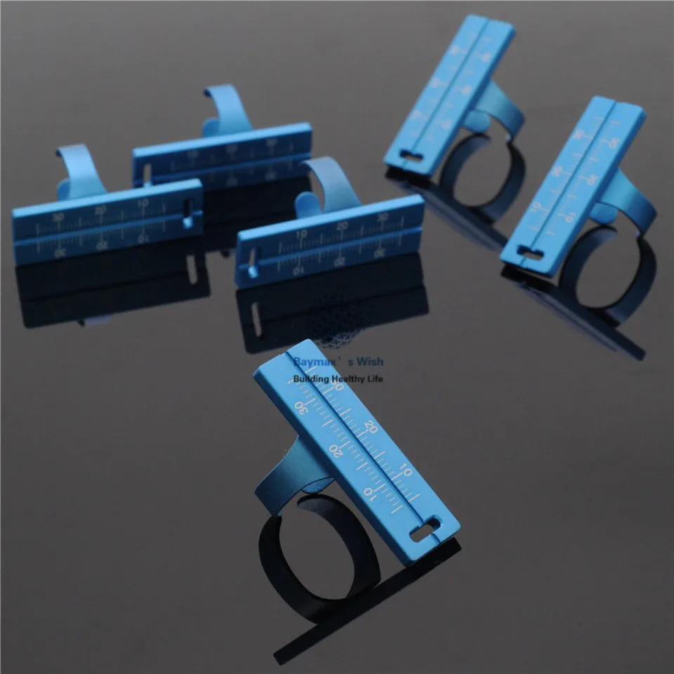 Dental Lab 6 Pcs Dental Endo Aluminium Finger Rulers Span Measure Scale ...