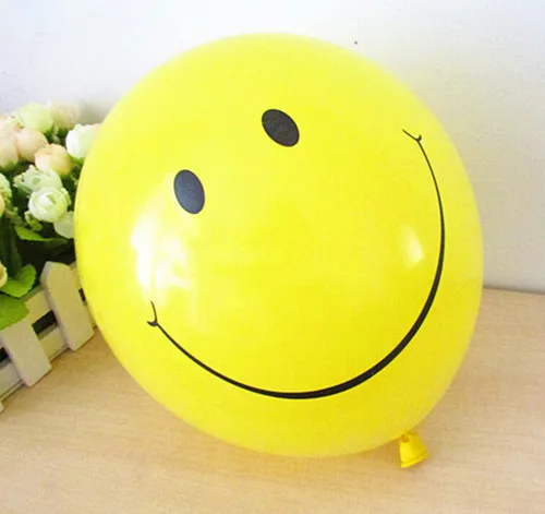 300pcs-lot-10inch-round-balloon-yellow-latex-smile-ballons-kids-happy ...