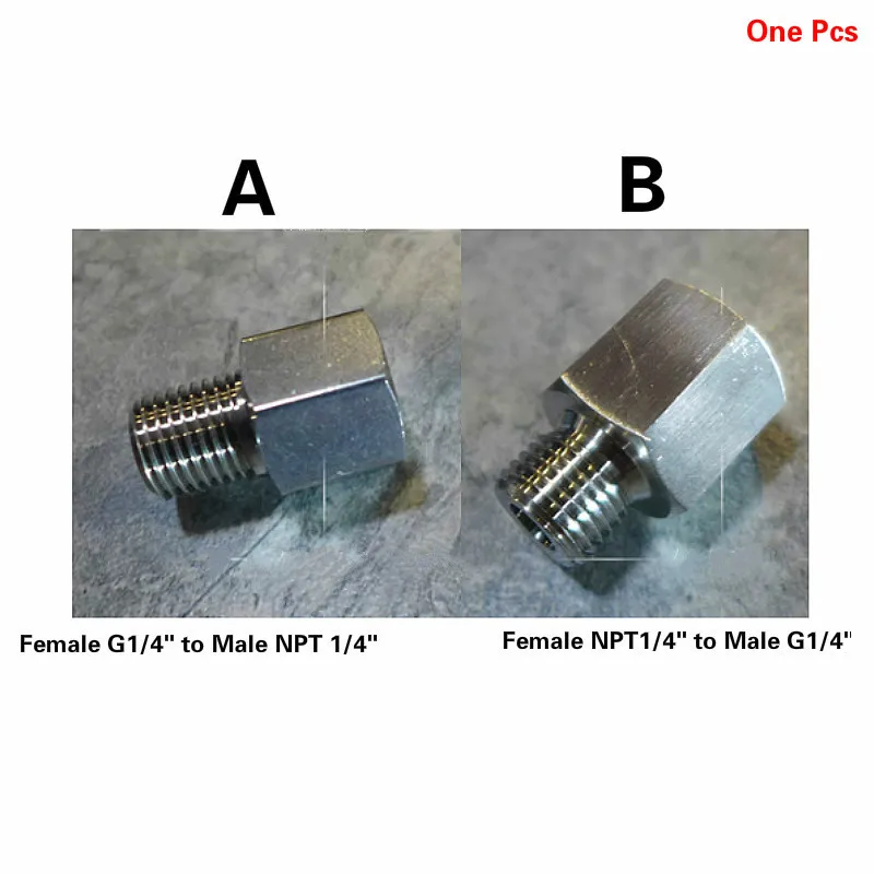 1/4" BSPP(G) to 1/4" NPT Male & Female M/F Thread Pipe Fitting Adapter Connector US to Europe ...