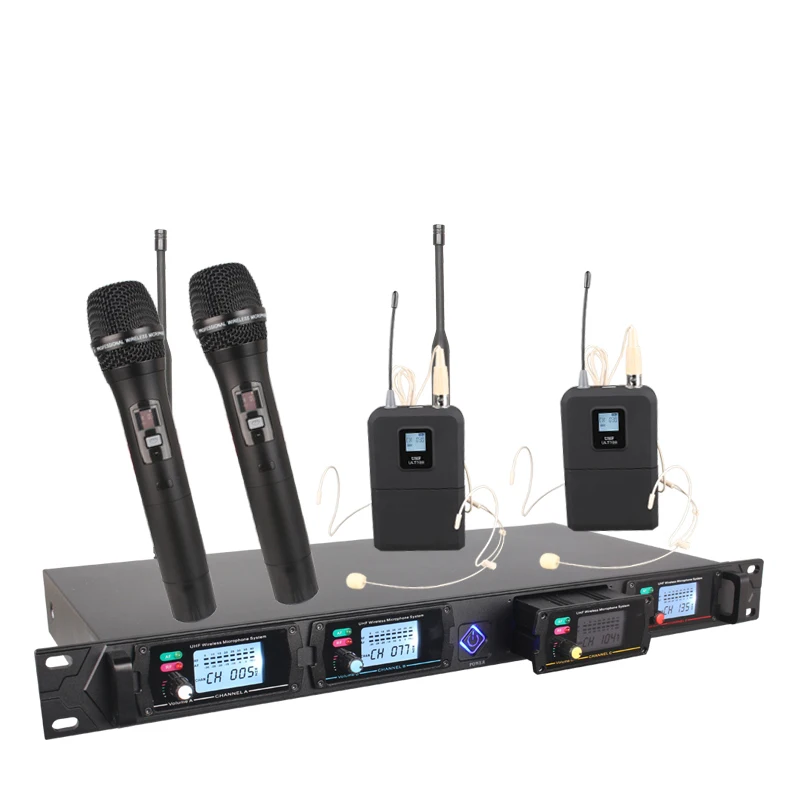 Wireless microphone system 8000GT professional UHF channels dynamic ...