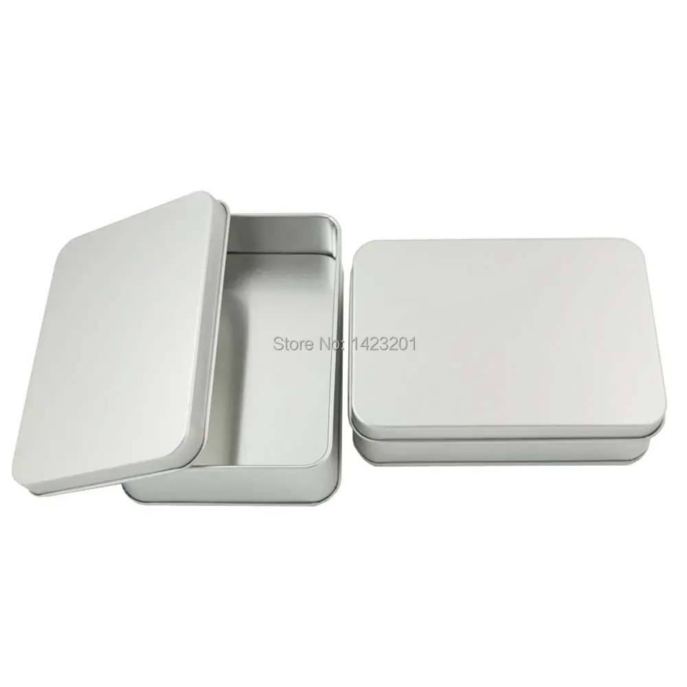 2 Pcs / Lot Height 35mm Tinplate Iron Tin Storage Case Square Container ...