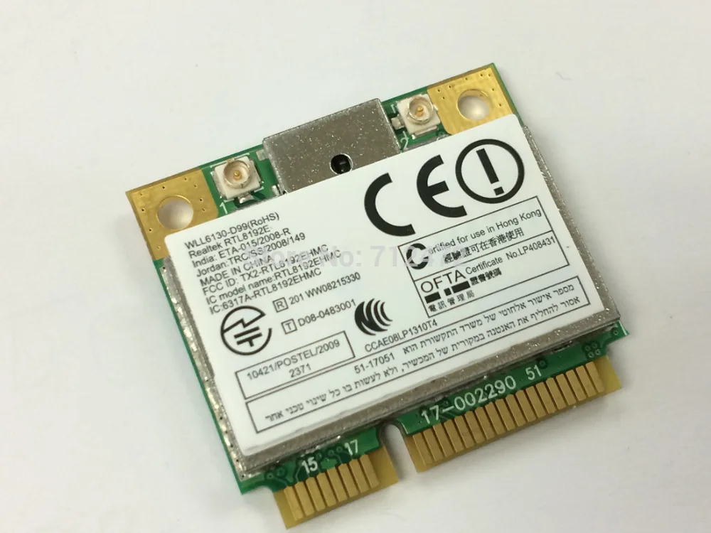 Realtek 새로운 정품 무선 카드 RTL8192E 하프 미니 PCI E 802.11b/g/n 300Mbps, 도매|half ...