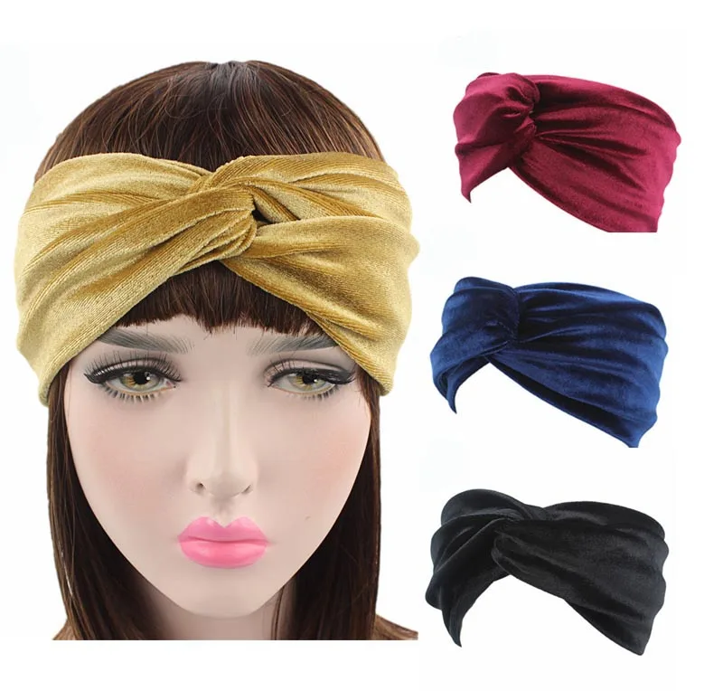 Luxury Velvet Twist Headband Women Earmuffs Earwarmers Noble Scrunchy