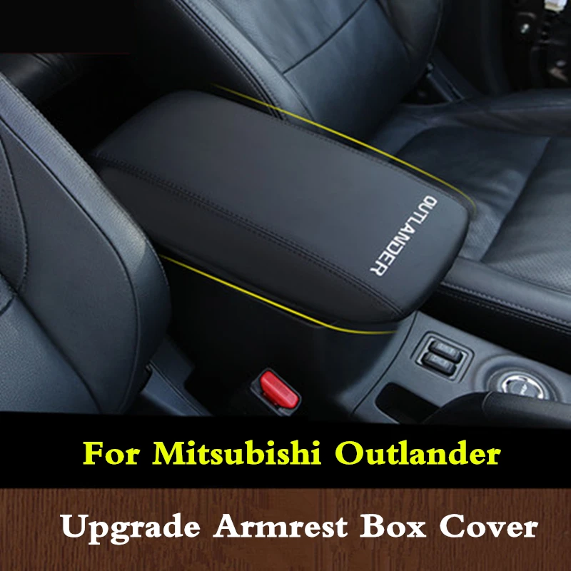 For Mitsubishi Outlander 2013-2021 Leather Car Armrest Pad Center ...