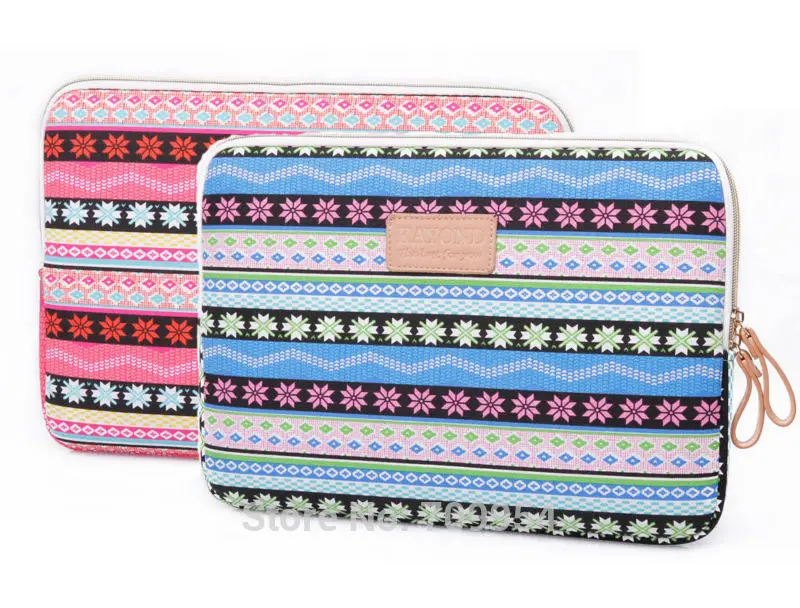 Canvas Laptop Sleeve 1012131415 Bohemian Shape Computer Cover