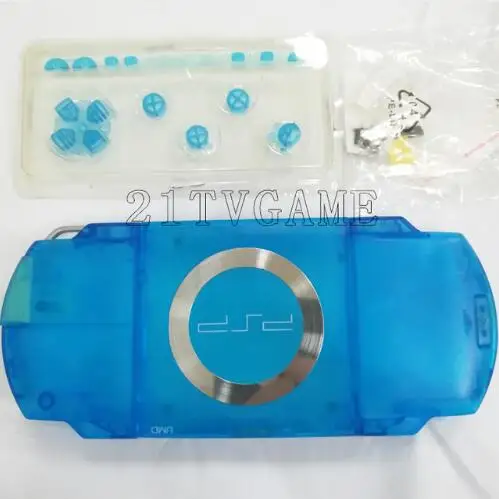 Clear-Blue-Color-Housing-Shell-Cover-Case-With-Buttons-Kit-For-PSP1000 ...