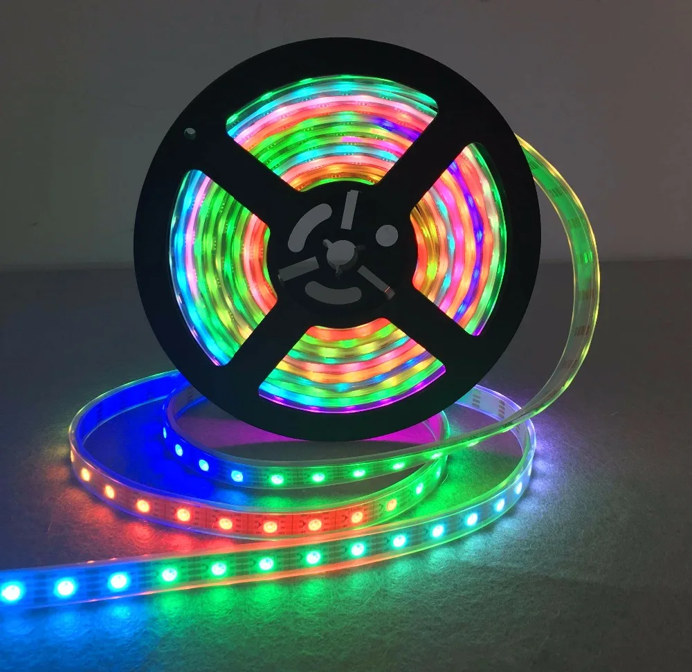 Addressable 4m 60leds/m Dc5v Ws2813 Rgb Led Pixel Strip,waterproof In ...