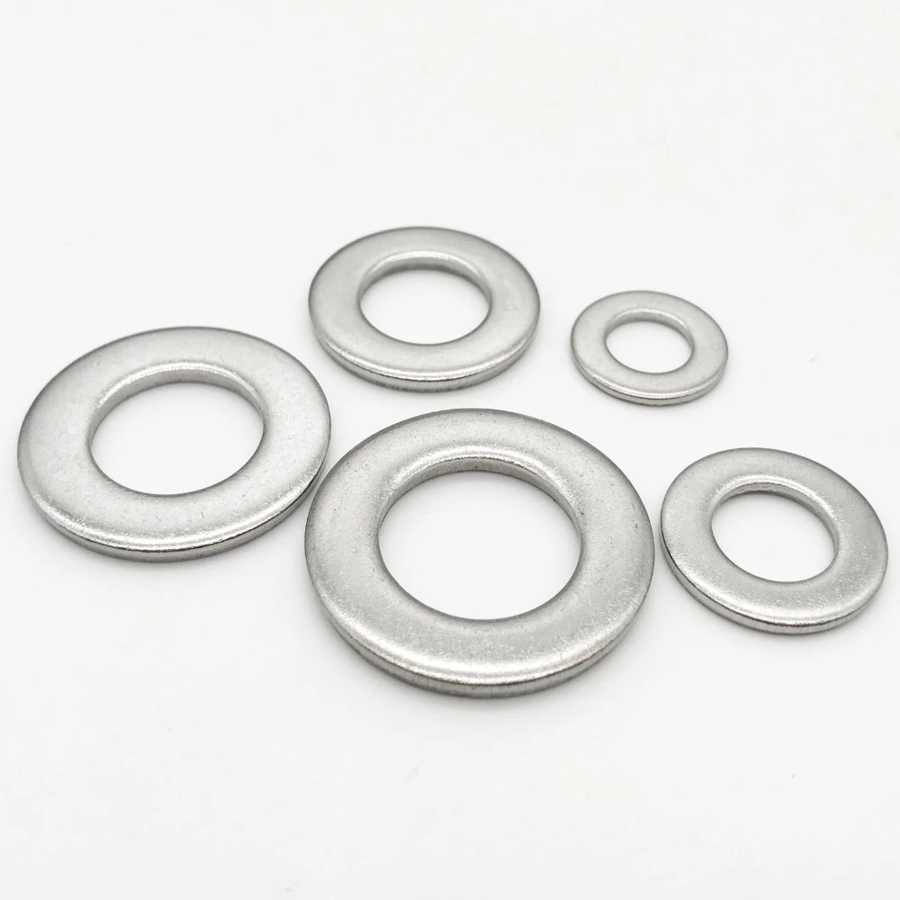 2/5/10/50/100pcs Gb97 A2 304 Stainless Steel Flat Washer Plain Gasket For M1.6 M2 M2.5 M3 M4 M5 ...