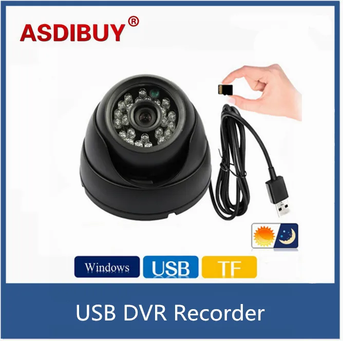 CCTV USB DVR Recorder Night Vision Mini Dome Camera Motion Detection ...