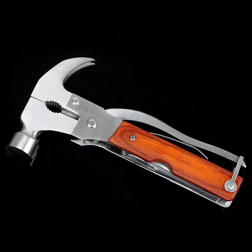 Multi Function Hammer Phillips Screwdriver, Hex Wrench, Wood Saw Outdoor Camping Tool Car Window ...