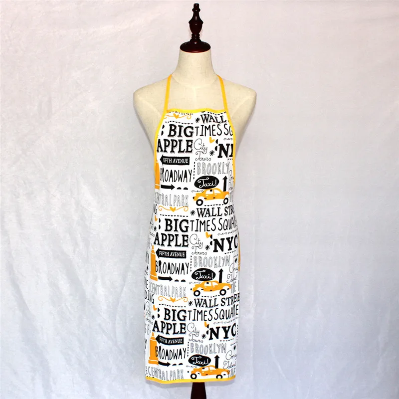 Дешевый модный фартук с принтом прочный женский передник кухонный противообрастающий