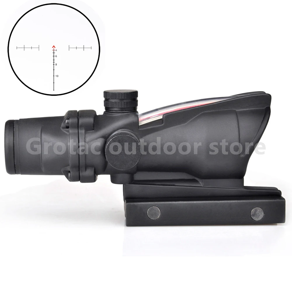 New 4x32 Acog Riflescope 20mm Dovetail Reflex Optics Scope Tactical ...