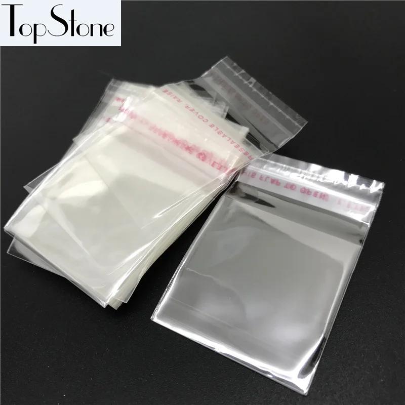 Storage Bags Clear Self Adhesive Seal Plastic Packaging Bag Resealable ...