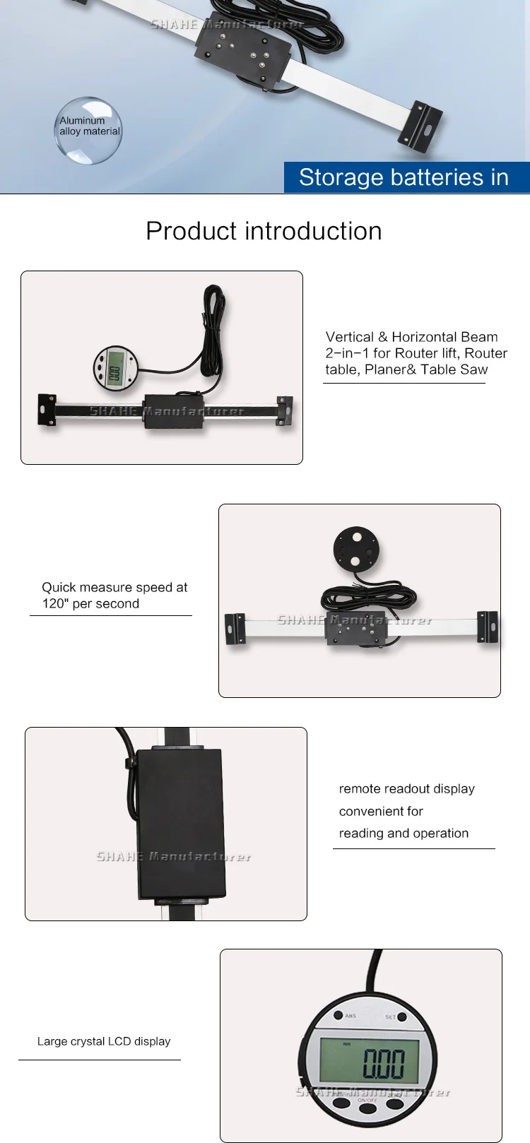 Instrumentos De Medição De Nível Shahe Vertical Linear Digital Escala