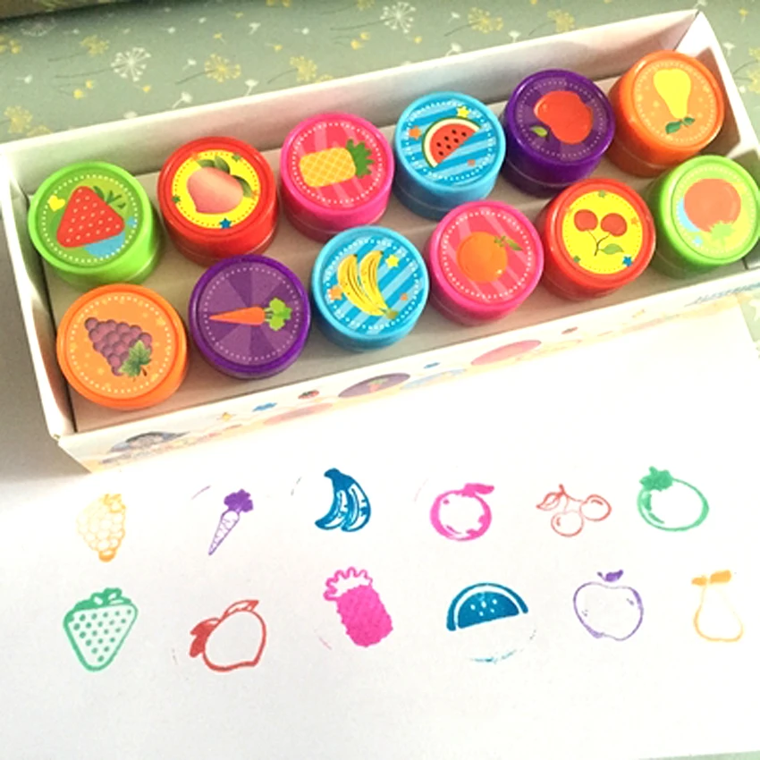 6/10/12pcs/Set Fruit Stamp Children Diy Handmade Scrapbook Photo Album ...