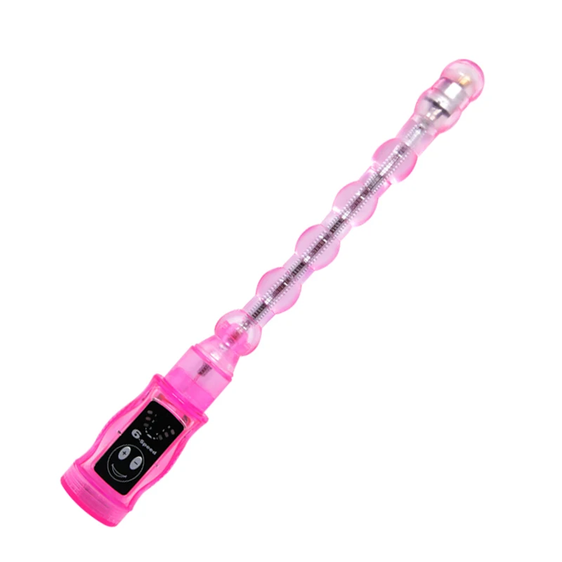 11 Inch Flexible Long Butt Plug Anal Vibrator Men Anal Beads 6 Speed