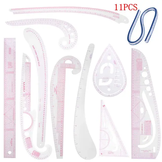 Aliexpress.com : Buy 9pcs Multi function Clothing Sample Cutting Ruler ...