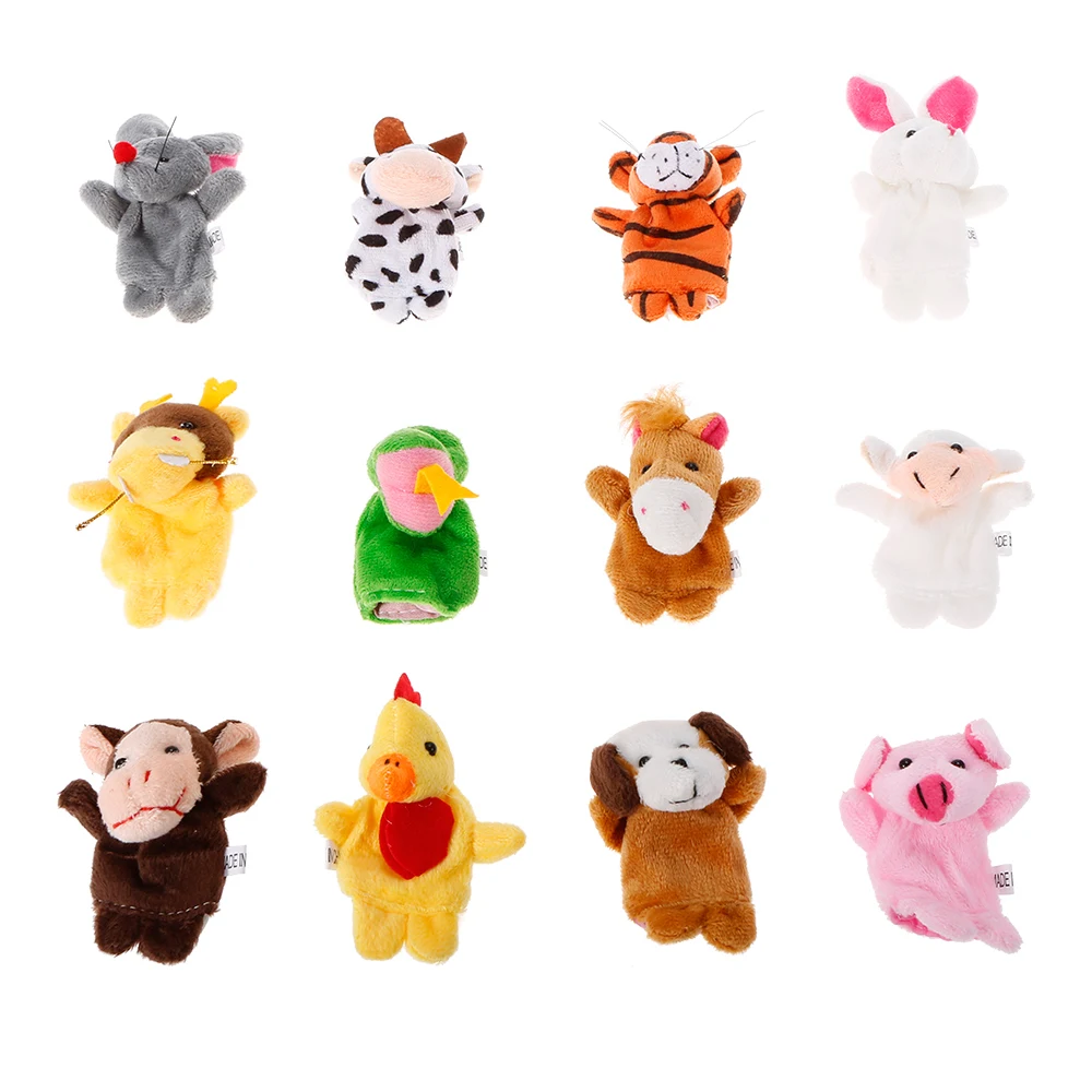 12pcs/set 12 Zodiac Animals Models Animal Puppet Animals Finger Means ...