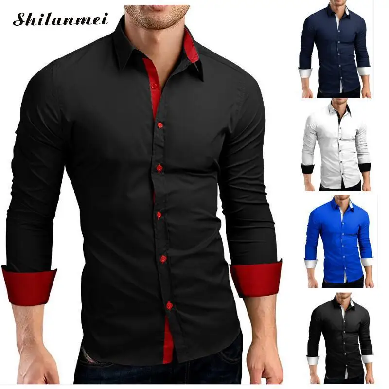 Men Shirt Brand 2018 Male High Quality Long Sleeve Shirts Casual Hit