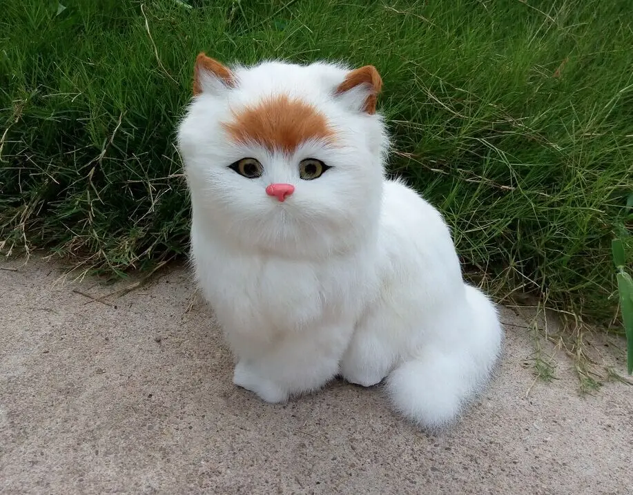 new-simulation-cat-toy-polyethylene-furs-handicraft-big-head-cat-model ...