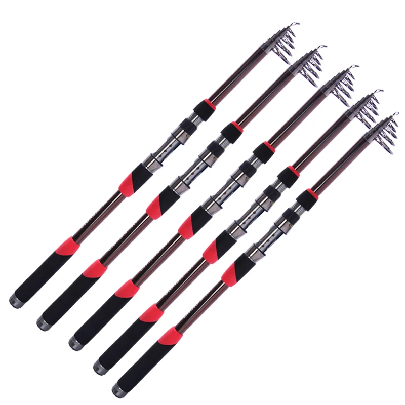 Ultralight carbon fiber throwing stone rod fishing rod retractable 2.4m ...