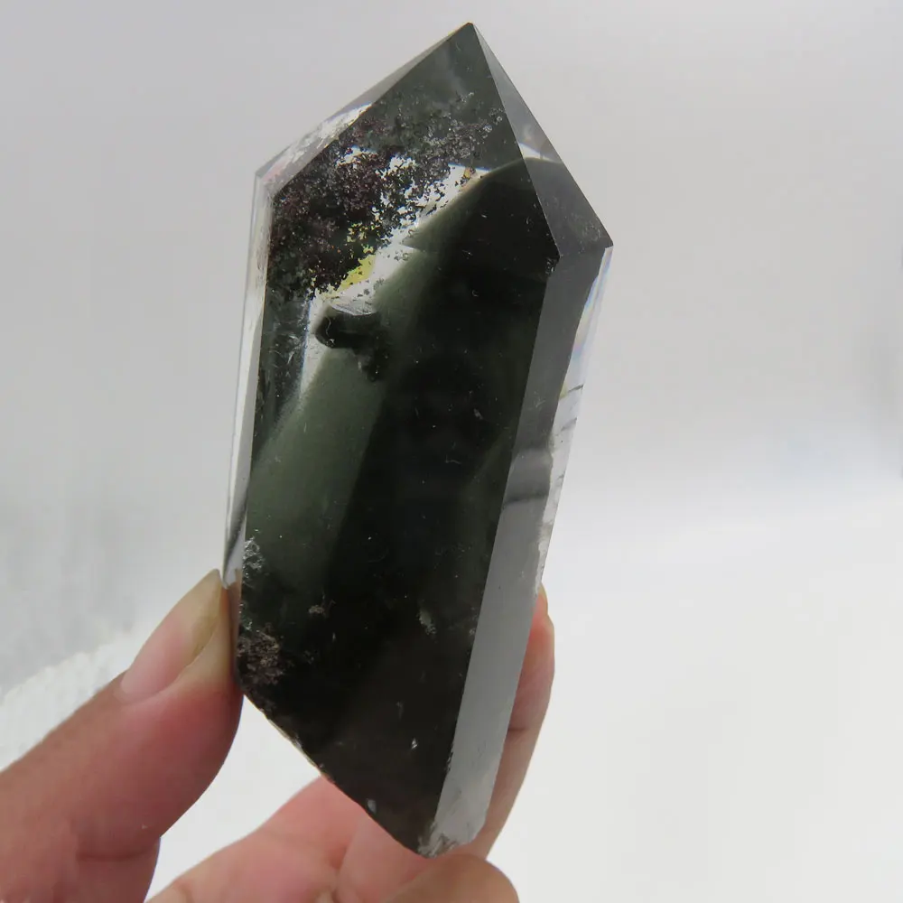 156g Natural Phantom Quartz Crystal Wand +Green Ghost Phantom +"crystal ...