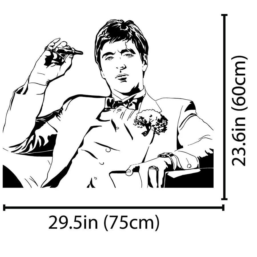 Drawing Scarface Tony Montana Sketch Coloring Page