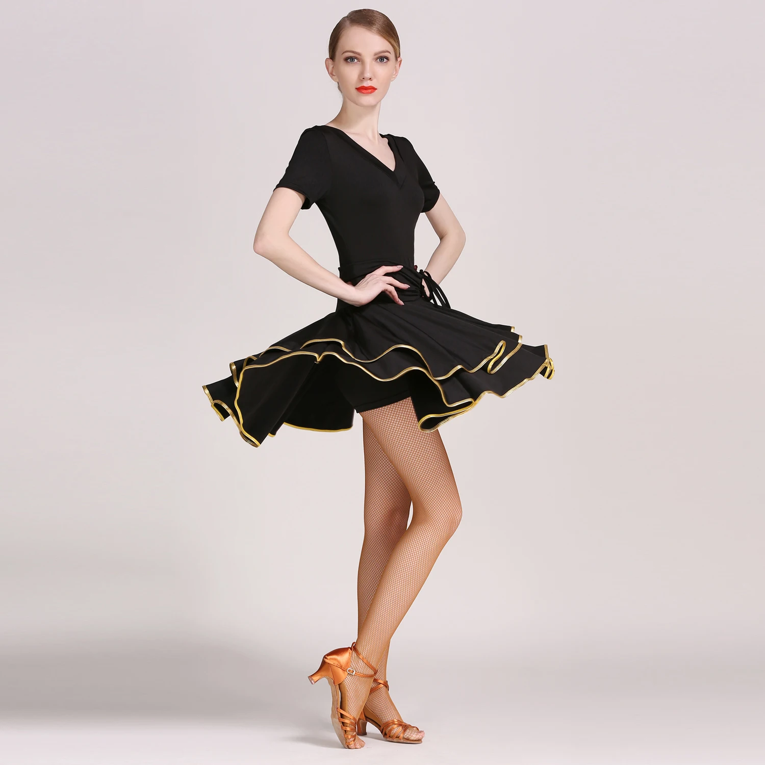 116 traje de dança latina rumba samba cha cha dança vestido feminino ...