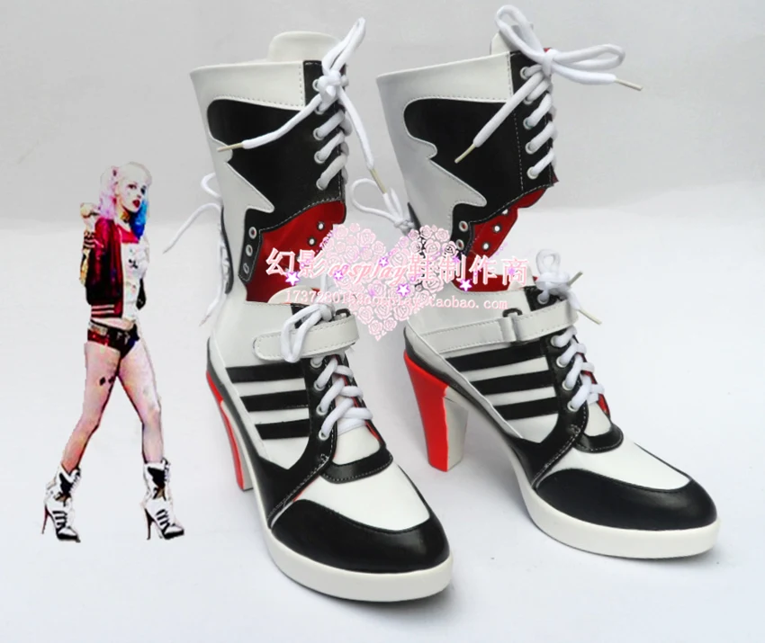 Aliexpress.com : Buy BATMAN Harley Quinn Cosplay High heel Shoes ...